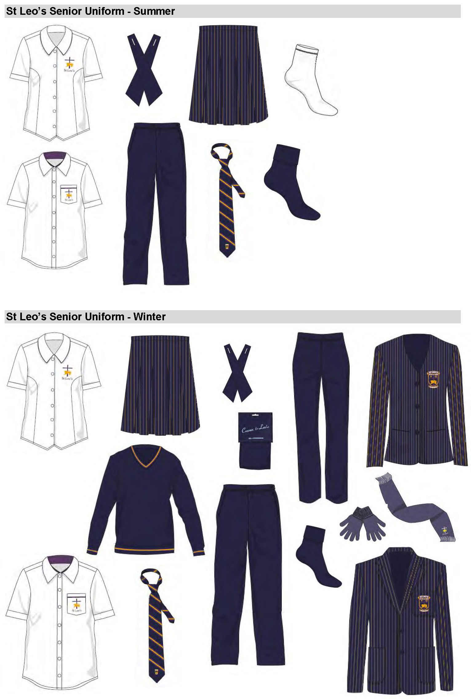 Future Students – Uniform Information – St Leo's Catholic College